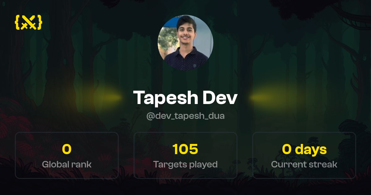 Tapesh Dev | CSSBattle Tapesh Dev | CSSBattle