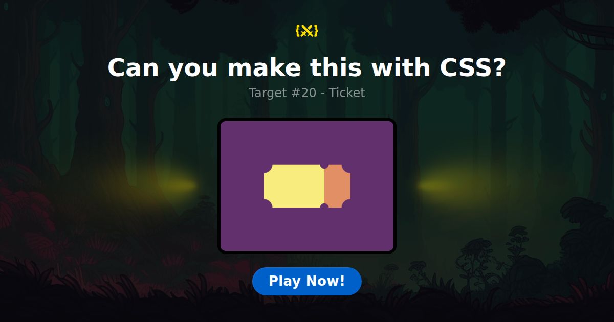 Target 20 Ticket Cssbattle